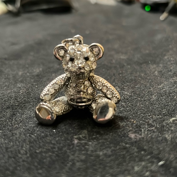 Jewelry | Articulated Rhinestone Teddy Bear Pin Pendant Moveable Arms ...